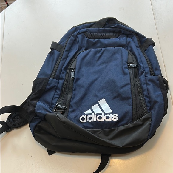 adidas | Bags | Adidas Navy Blue And Black Backpack With Padded Straps ...
